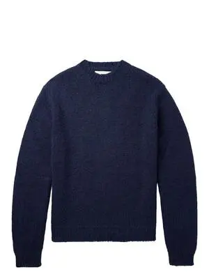 JIL SANDER Alpaca-blend Ribbed Sweater - Blue