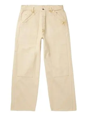 A.PRESSE Vintage Double-knee Wide-leg Jeans - Neutrals