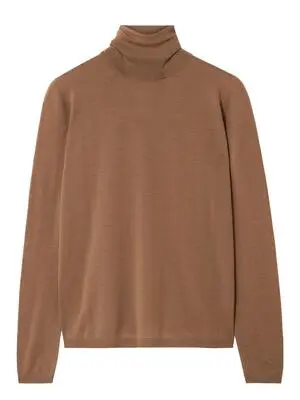 Max Mara Saluto Wool Turtleneck Sweater - Brown