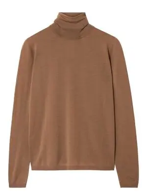 Max Mara Saluto Wool Turtleneck Sweater Camel