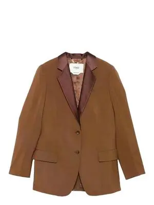 Fendi Satin-lapel Jacket - Brown