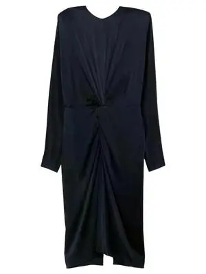 STELLA MCCARTNEY Twist-Front Long-Sleeve Midi Dress