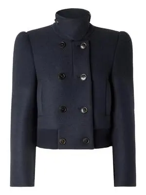 Dries Van Noten Felt Military Jacket - Blue