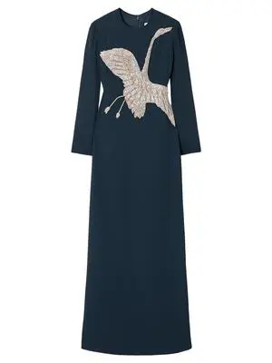 Costarellos Nadine Crystal-embellished Gown - Blue