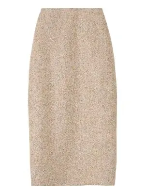 BLAZÉ MILANO Sussex Alpaca And Wool-blend Midi Skirt - Neutrals