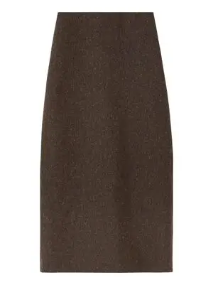 BLAZÉ MILANO Sussex Wool-Blend Midi Skirt