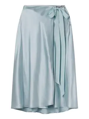 Acne Studios Silk-satin Midi Wrap Skirt - Blue