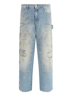 Golden Goose Distressed Denim Jeans - Clear Blue