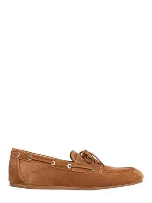 STUART WEITZMAN Tinsley Suede Loafers Camel