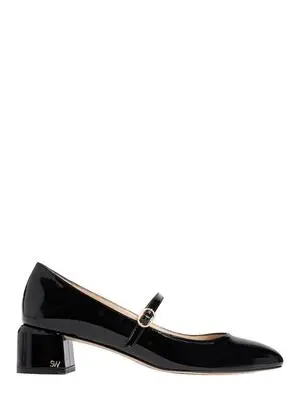 STUART WEITZMAN Gabby 45 Patent-leather Mary Jane Pumps - Black