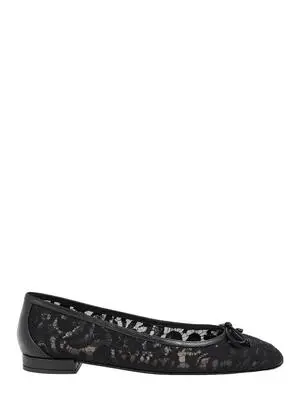 STUART WEITZMAN Arabella Lace Ballet Flats - Black