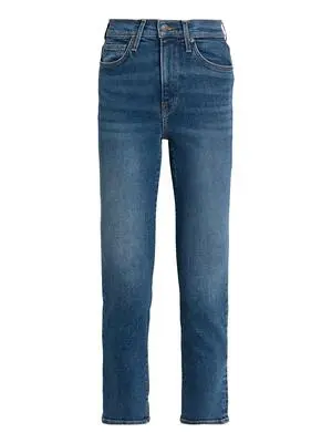 Veronica Beard Ryleigh Cropped Straight-leg Jeans - Mid Denim