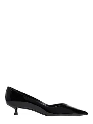 STUART WEITZMAN Eva 35 Patent-leather Pumps - Black