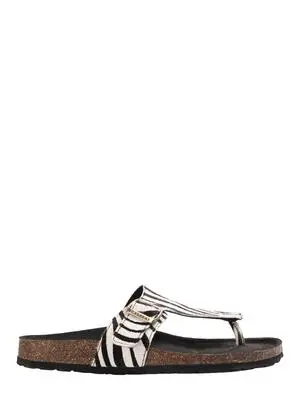 SCALPERS Zebra Print Sandals - Animalprint