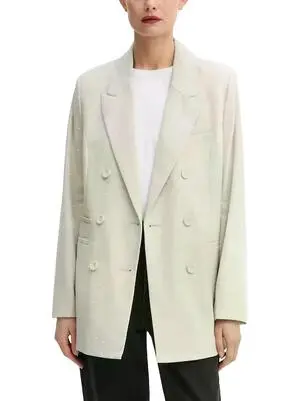 BRUUNS BAZAAR Embellished Double-breasted Blazer - Neutrals