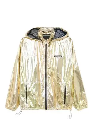 Patrizia Pepe Shiny Hooded Jacket - Gold