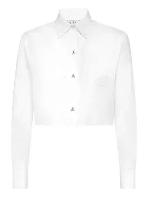 Philipp Plein Cropped Shirt - White