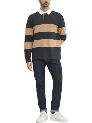 Gant Striped-pattern Polo Shirt - Black