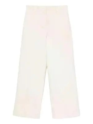 Eleventy Centre-seam Cotton Trousers - Neutrals