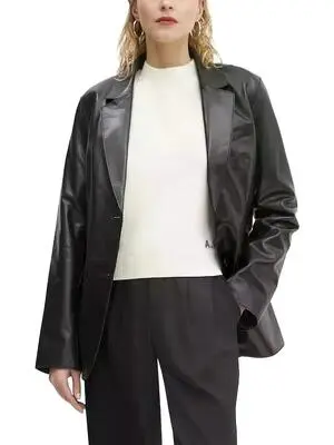 STAND STUDIO Fitted Leather Blazer