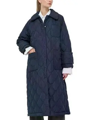 BEATRICE B Quilted Coat With Diamond Pattern