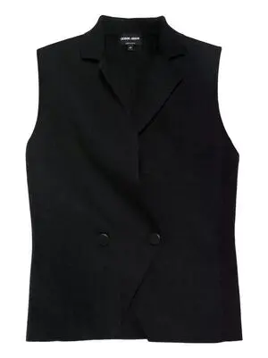 Giorgio Armani Double-breasted Sleeveless Waistcoat - Black