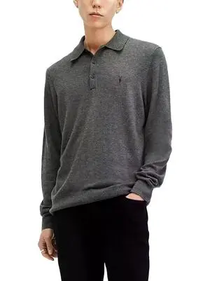 ALLSAINTS Long-sleeve Polo Shirt - Grey