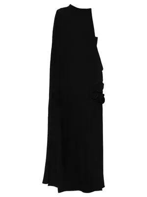 Magda Butrym One-shoulder Ruffle Dress - Black