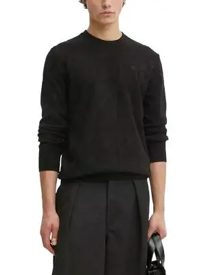G-star Raw Geometric-pattern Crew-neck Jumper - Black