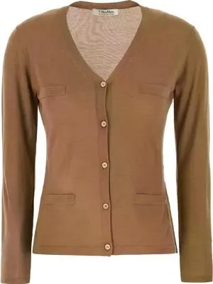 Max Mara Virgin Wool Cardigan - Brown