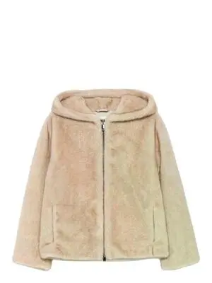 P.a.r.o.s.h Hooded Zip-front Jacket - Neutrals