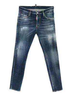Dsquared2 Skater Distressed Faded Jeans - Blue
