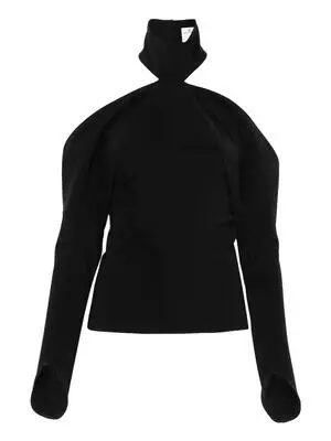 COURREGES Cold-shoulder Top - Black