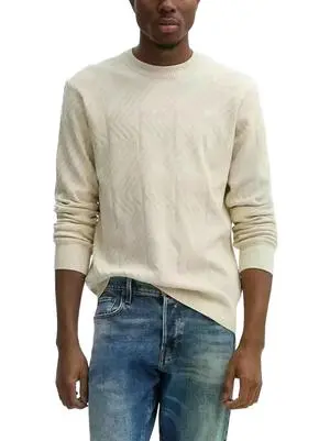 G-star Raw Geometric-pattern Crew-neck Sweater - Neutrals
