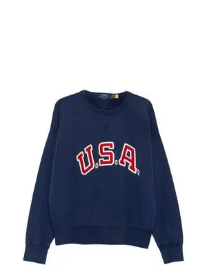 Polo Ralph Lauren Appliqué Lettering Sweatshirt - Blue