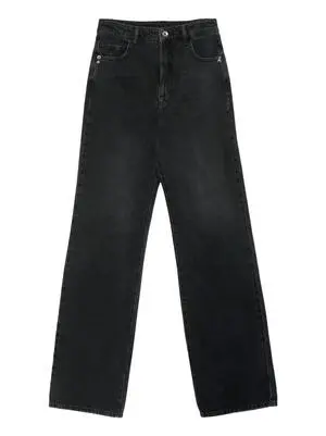 Patrizia Pepe High-waisted Wide Leg Jeans - Black