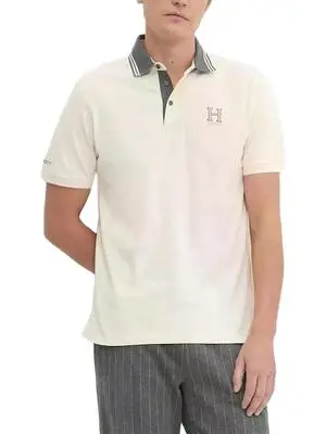 HACKETT Cotton Polo Shirt - Neutrals