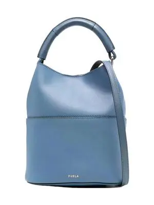 Furla Sfera Small Leather Bucket Bag - Blue