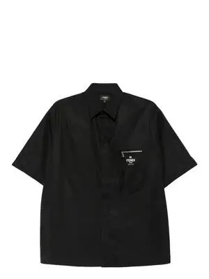 Fendi Zip-pocket Shirt - Black