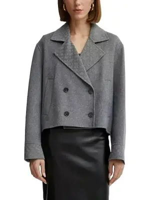 BOSS Double-breasted Coat - Grey