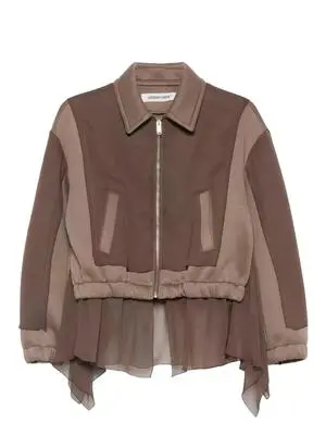 UNDERCOVERISM Draped-panel Bomber Jacket - Brown