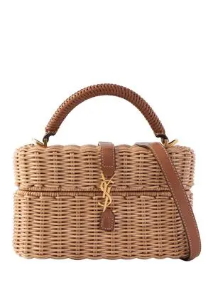 Saint Laurent Gaby Vanity Woven Shoulder Bag - Neutrals
