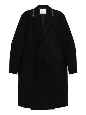 Sacai Double-breasted Tailored Coat - Black