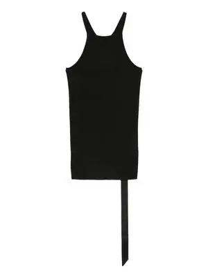 Rick Owens Ribbed-knit Asymmetric Top - Black