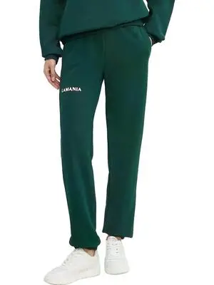 LA MANIA Logo-embroidered Joggers - Green