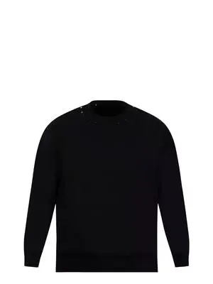 YES LONDON Neck-embellished Sweatshirt - Black