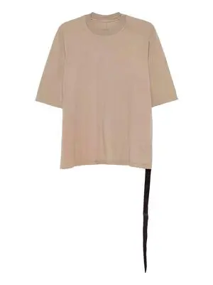 Rick Owens Short-sleeve Draped-hem Top - Neutrals