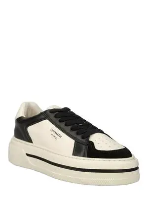 SUMMERY COPENHAGEN Leather-panelled Platform Sneakers - Neutrals