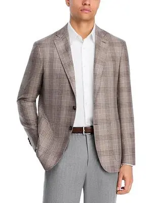 Canali Kei Plaid Sport Coat - Brown