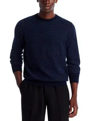 Canali Textured Wool Sweater - Navy